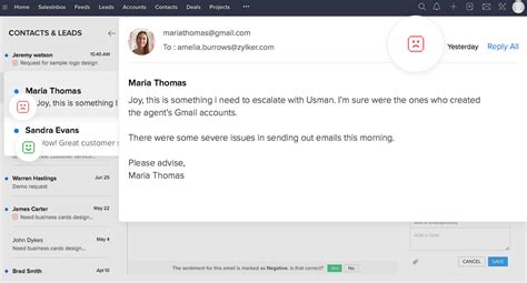 Negative Email Sentiment Lumen Business Solutions