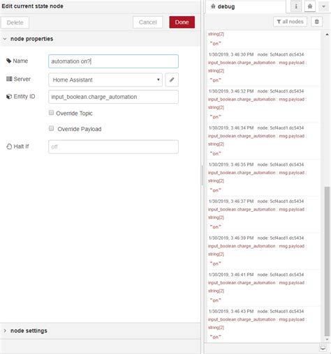 ha node current status overriding payload node red home assistant