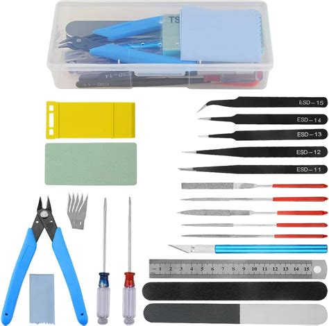 Wmycongcong 25 Pcs Gundam Model Tool Kit Modeler Basic Tools For Model