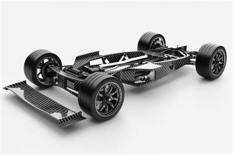 Carbon Fiber Formula One Race Car Chassis Premium Ai Generated Image