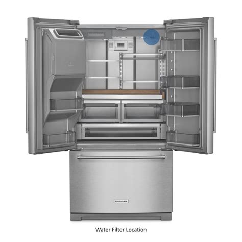 Kitchenaid 27 Cu Ft French Door Refrigerator With Ice Maker Water And
