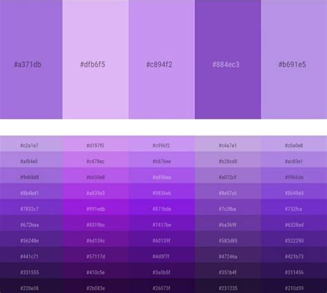Purple Color Chart