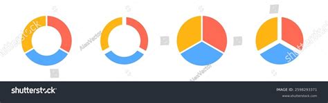 Four Circular Graphs Demonstrate Various Segmented Stock Vector Royalty Free 2598293371
