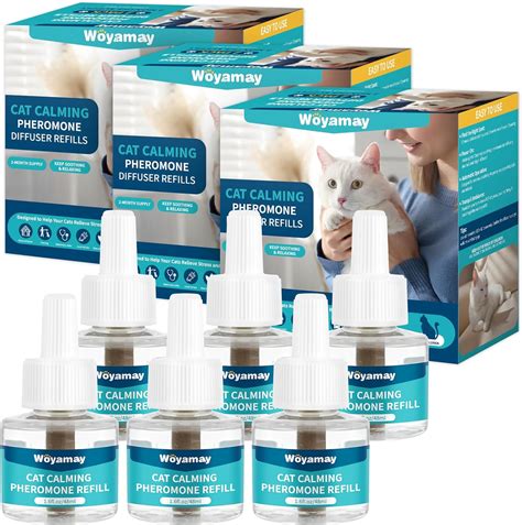 Woyamay Cat Calming Diffuser Refills 6 Pack Cat Pheromones Calming Diffuser For