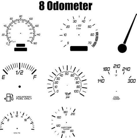 Premium Vector Speedometer Glyph Style Set Odometer Set Speedometer