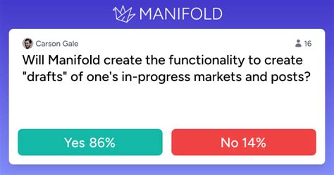Will Manifold Create The Functionality To Create Drafts Of Ones In Progress Markets And Posts