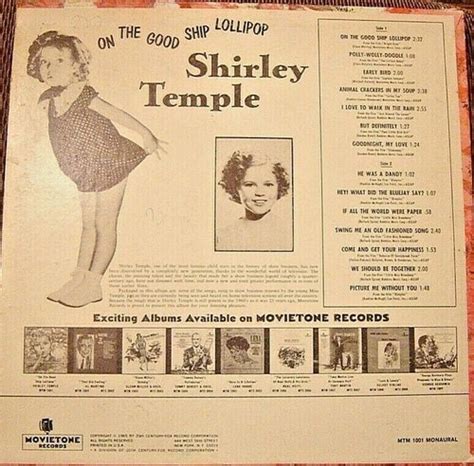 Shirley Temple On The Good Ship Lollipop 20th Century Fox 1965 Mtm