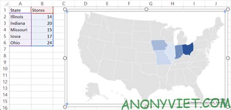 How To Create A Map Chart In Microsoft Excel AnonyViet English Version