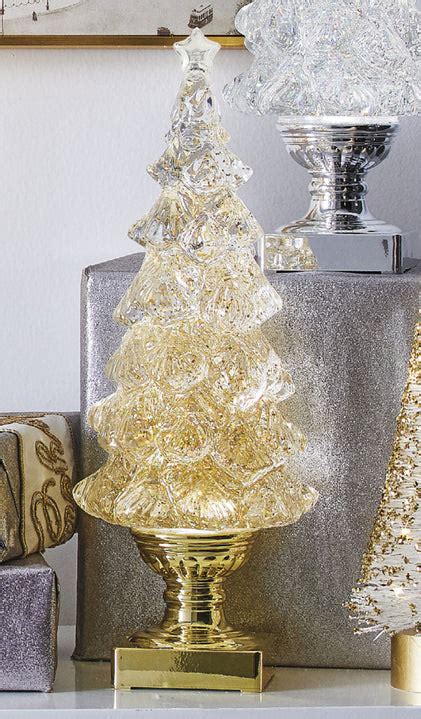 Gold Lighted Swirling Glitter Tree 1375 Inch Timer 4219041