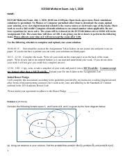 ECE340 Midterm 2020 Pdf ECE340 Midterm Exam July 1 2020 NAME ECE340 Midterm Exam July 1