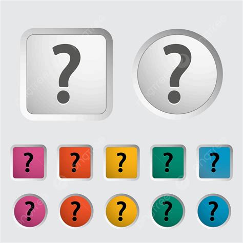 Question Mark Single Icon Illustration Help Button Vector Illustration