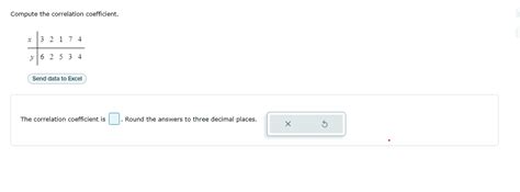 Solved Compute The Correlation Coefficient