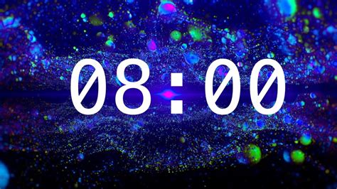 8 Minute Countdown Timer With Alarm Abstract Spheres Calming Music