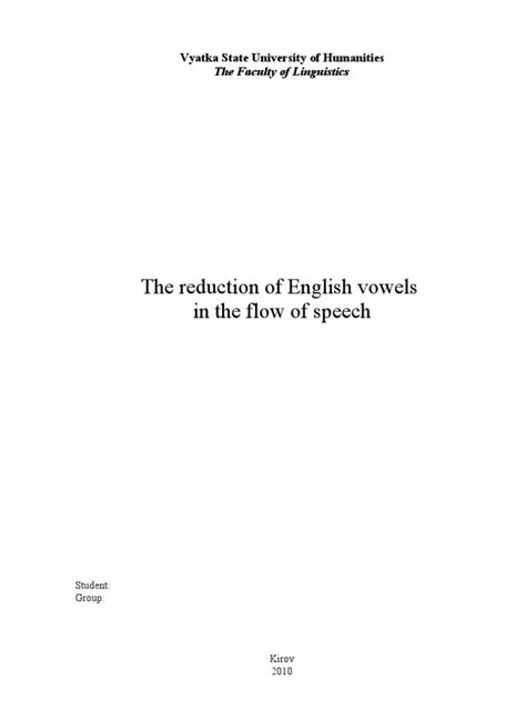 Vowel Reduction Pdf Vowel Stress Linguistics
