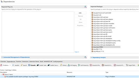 updating from eclipse 20 09 to 22 06 shows a false no available bundle exports package error