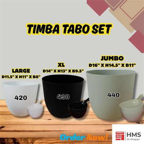 Timba Tabo Set Heavy Duty Aesthetic White Lime Green And Black Large