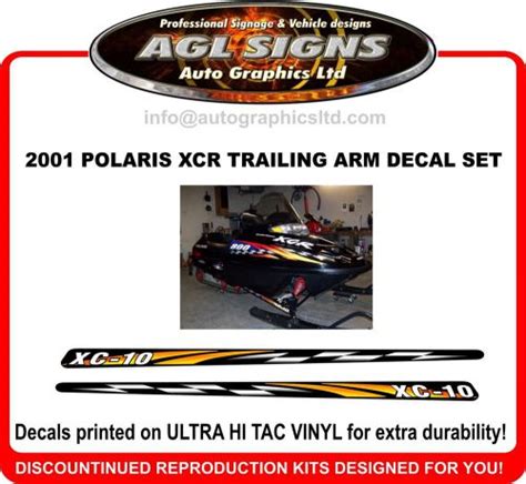 Find 2001 POLARIS XCR XC 10 TRAILING ARM DECALS Graphics Reproduction Ifs In Peterborough