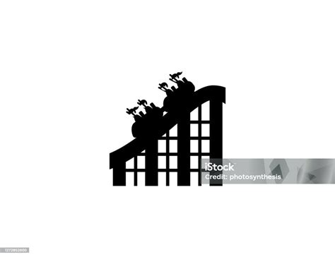 롤러 코스터 아이콘 고립 된 롤러 코스터 실루엣 기호 벡터 롤러코스터에 대한 스톡 벡터 아트 및 기타 이미지 롤러코스터