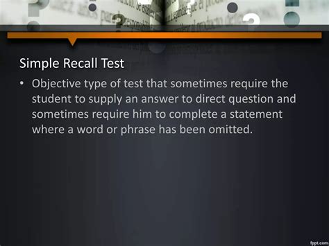 Objective Test Type Pptx