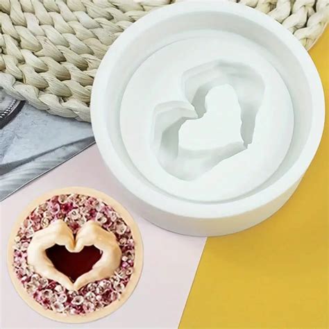 1pc 하트 모양의 초콜릿 몰드 3d 실리콘 몰드 무스 케이크 몰드 퐁당 몰드 베이킹 도구 주방 Temu Korea