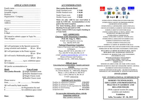 Application Form Accommodation