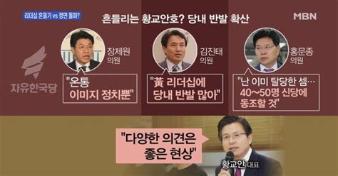 백운기의 뉴스와이드 당 일각 이미지 정치 Vs 황교안 좋은 현상양측 무슨 계산