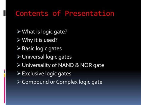 Presentation On Logic Gate Pptx Programming Languages Computing