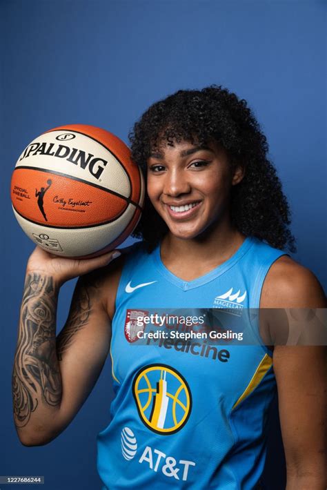 Gabby Williams Of The Chicago Sky Poses For A Portrait During Media