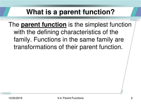 PPT Parent Functions Basics And Transformations PowerPoint Presentation ID