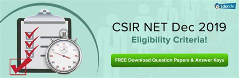 CSIR NET Eligibility Criteria Dec Age Qualifications Marks