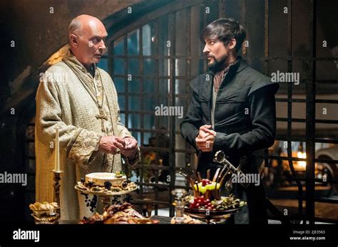 James Faulkner Blake Ritson Da Vincis Demons Season 3 2015 Stock