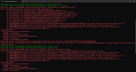 Forge Server Crashing On Start Server Support And Administration Support Minecraft Forum
