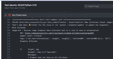 Accessibility Snapshot Testing For Python Web Apps Part 2