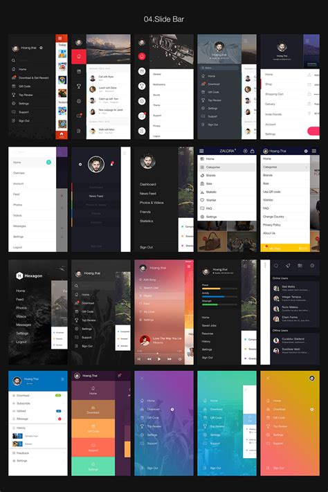 Hexagon Mobile Ui Kit Free Psd Sample Ui On Behance