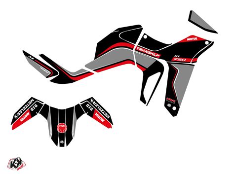 Honda Transalp 750 Street Bike Rover Graphic Kit Black Kutvek Kit Graphik