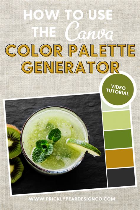 How To Use The Canva Color Palette Generator Canva Color Tools Prickly Pear Design Co