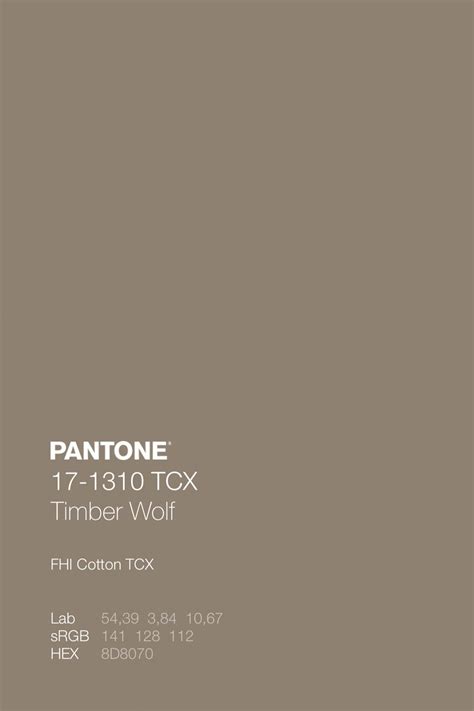 Pantone 17 1310 Tcx Timber Wolf Color Code Lab Srgb Hex Wolf Colors
