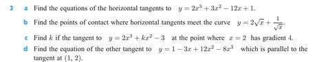 Solved 3 1 A Find The Equations Of The Horizontal Tangents Chegg Com