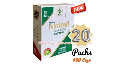 Nirdosh Herbal Cigarettes 20 packs - Buy Ayurvedic Cigarettes Online