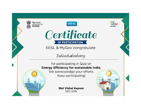 Energy Effciency For Sustainable India Quiz My Gov Indiia Pdf