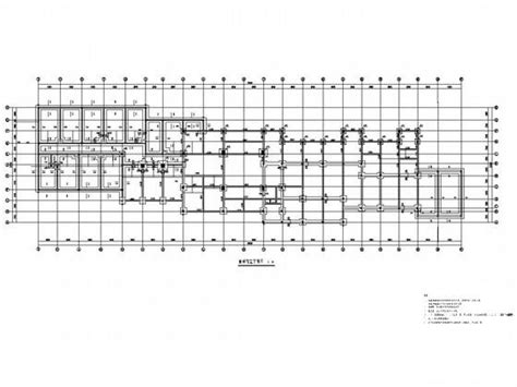 地上4层砖混结合框架结构高档宾馆结构施工cad图纸 Dwg下载 豆豆网