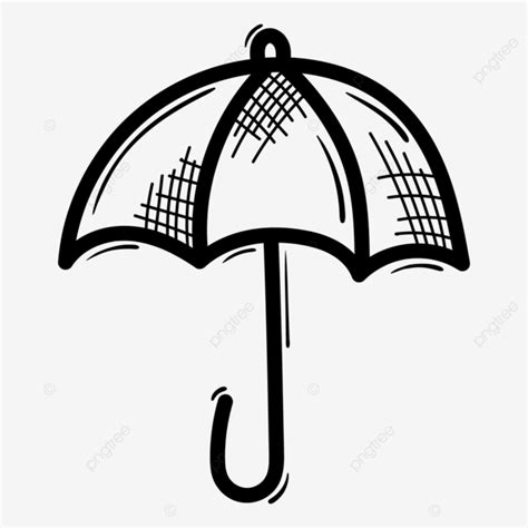 낙서 손으로 그린 스타일의 검은 우산 아이콘 벡터 검은색 우산 상 Png 일러스트 및 벡터 에 대한 무료 다운로드 Pngtree