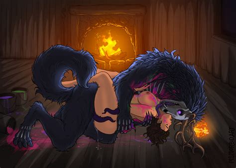 Rule 34 2023 4 Toes Absurd Res American Mythology Anthro Antlers Areola Black Body Black Fur