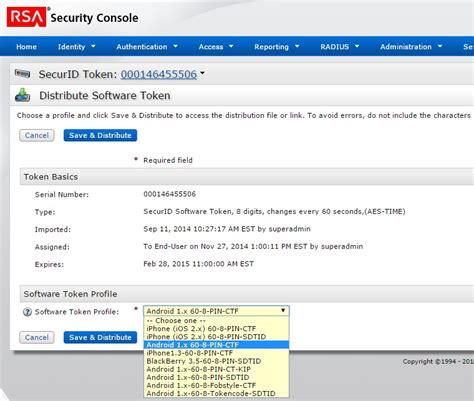Rsa Securid Software Token Distribution To Android From Rsa