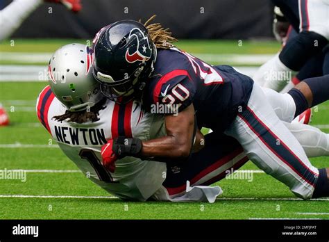 New England Patriots Quarterback Cam Newton 1 Is Sacked By Houston