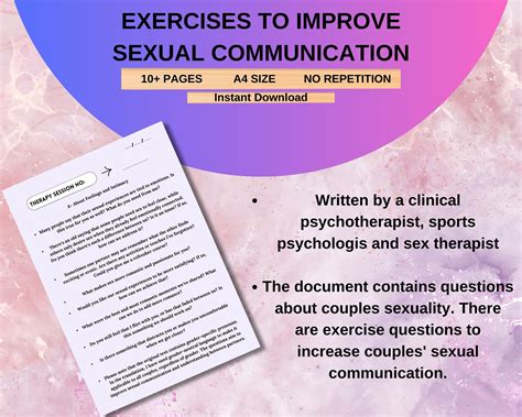 Sex Therapy Exercises For Improved Sexual Communication Enhancing Intimacy Couples Exercises