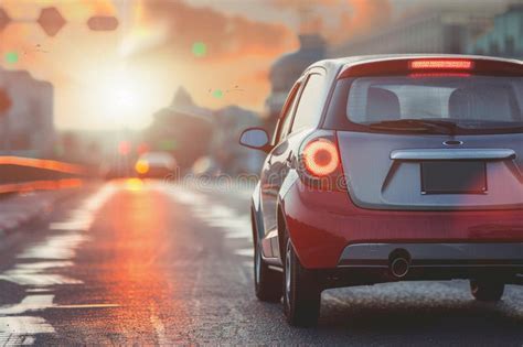Car On Road Small Seat Perfect For Daily Travel Concepts Stock
