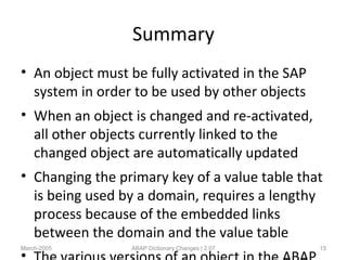 Chapter Abap Dictionary Changes Ppt
