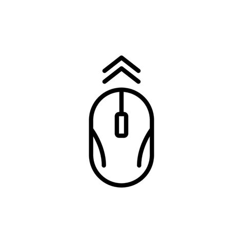 Computer Mouse Swipe Move Arrow Line Icon Mouse Pc Scroll Up Linear
