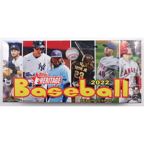 2022 Topps Heritage Baseball Hobby Box With 24 Packs Pristine Auction